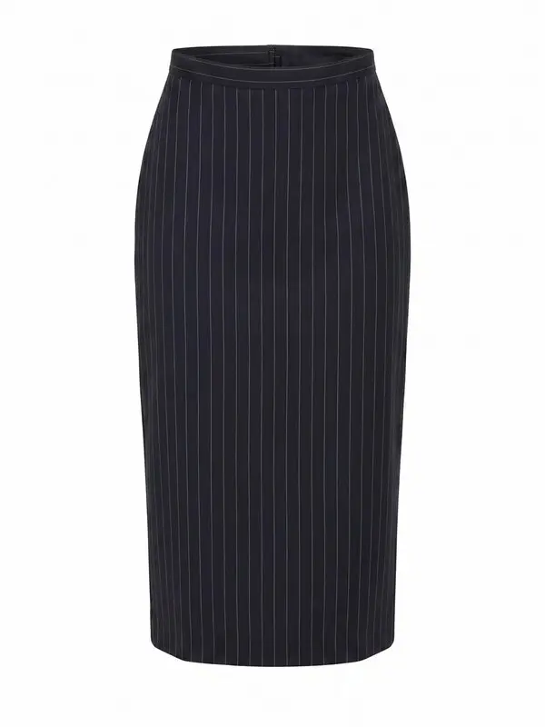 Givenchy Pinstriped Midi Skirt - Multicolor