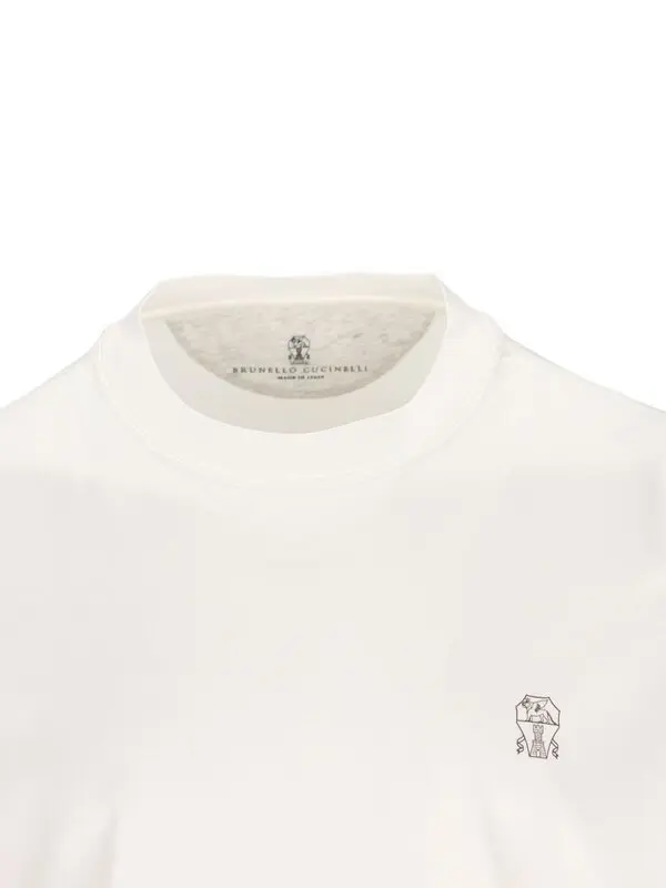 Brunello Cucinelli Logo Cotton T-shirt