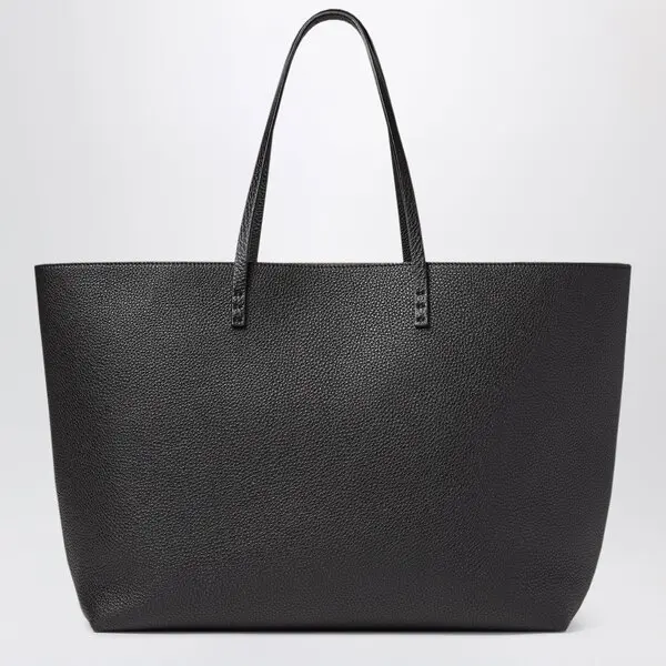Fendi Cuoio Romano Leather Shopper - Black