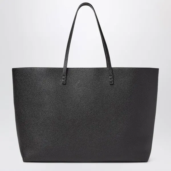 Fendi Cuoio Romano Leather Shopper - Black