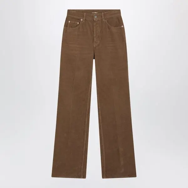 Saint Laurent 1970s Fall Leaf Corduroy Trousers