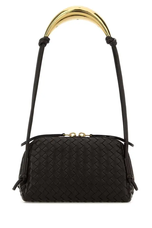 Bottega Veneta Dark Leather Concert Shoulder Bag - Brown