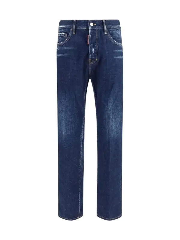 Dsquared2 Straight Leg Denim Jeans - Blue