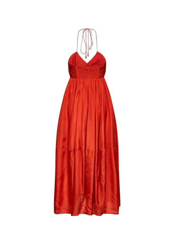 Zimmermann Silk Habotai Mahon Maxi Dress - Multicolor