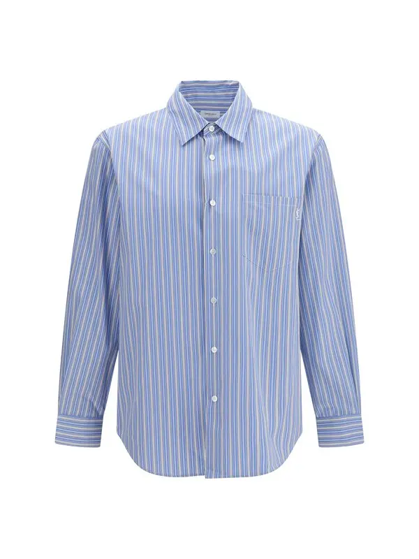 Saint Laurent Cassandre Striped Cotton Shirt