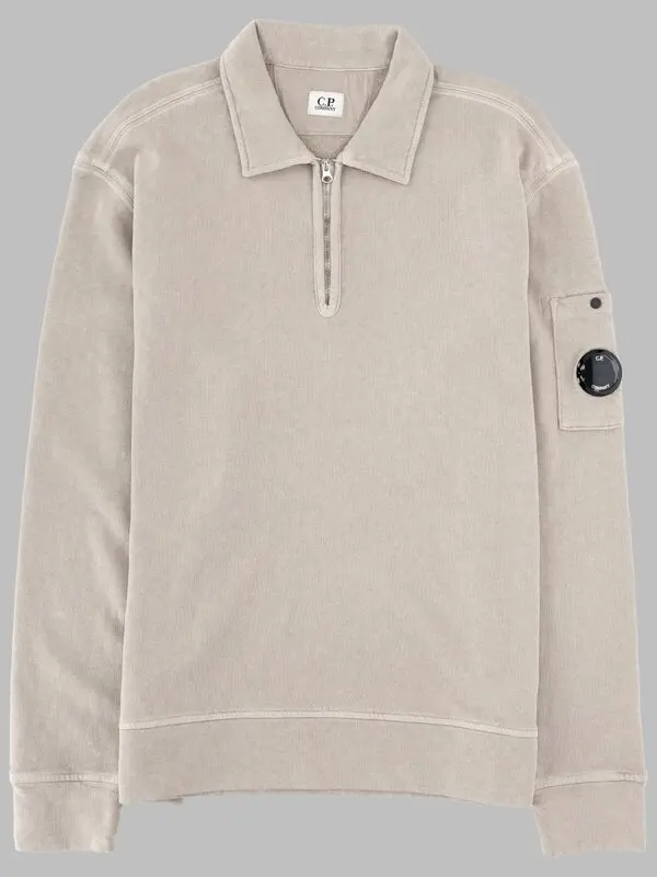 C.P. COMPANY Felpa Con Colletto Polo E Zip - Multicolor