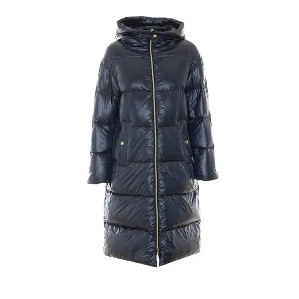 Herno Nylon Ultralight Long Down Jacket - Blue