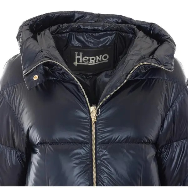 Herno Nylon Ultralight Long Down Jacket - Blue