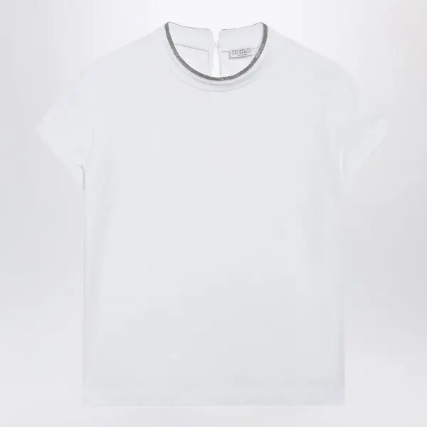 Brunello Cucinelli T-shirt With Monile Detail - White