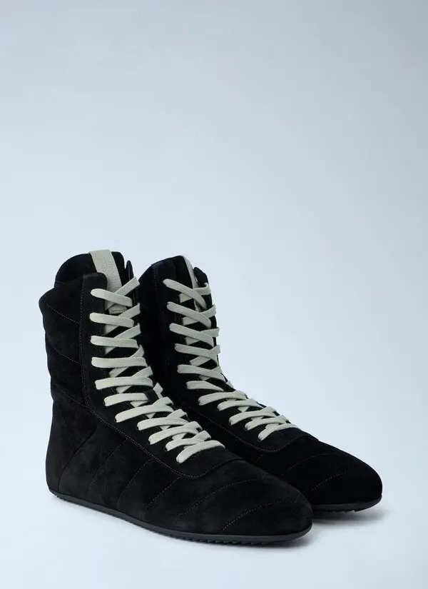 Rick Owens Quilted Minimal High Sneakers