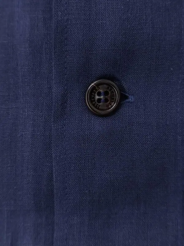 Brunello Cucinelli Easy Fit Linen Shirt - Blue