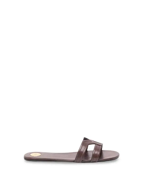 Saint Laurent Calf Leather Sandals - Multicolor