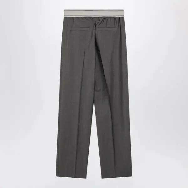 Versace Mohair Wool Trousers - Gray