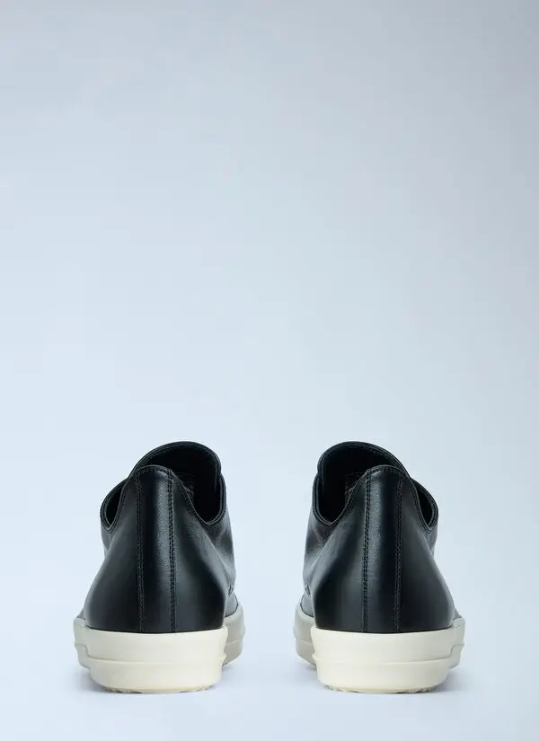 Rick Owens Leather Low-top Sneakers - Black
