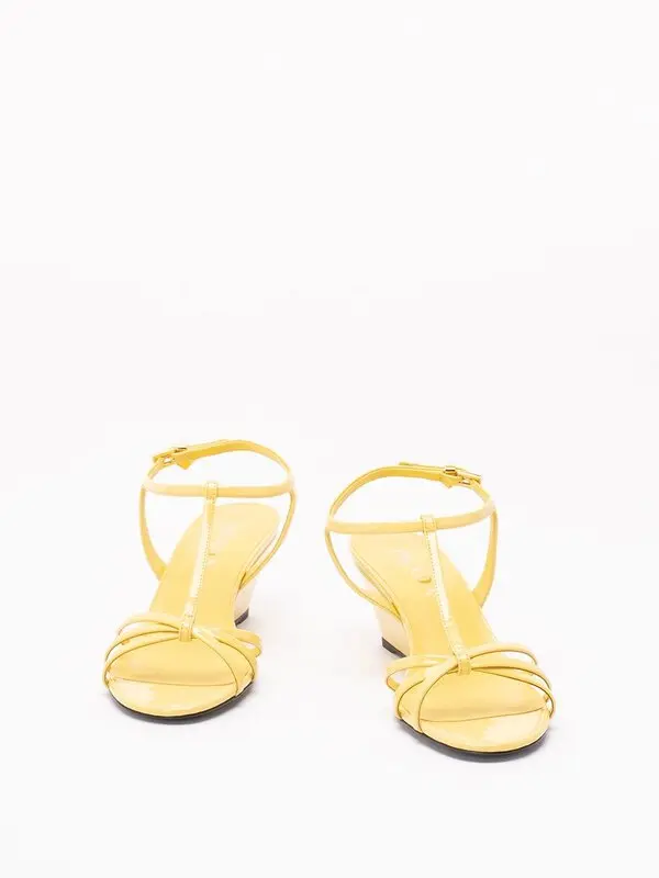 Prada Patent Leather Wedge Sandals - Multicolor