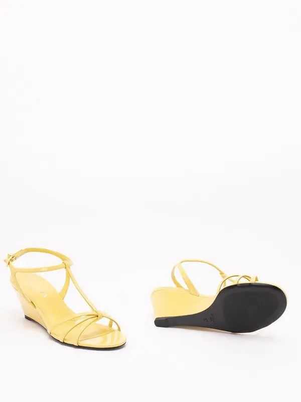 Prada Patent Leather Wedge Sandals - Multicolor