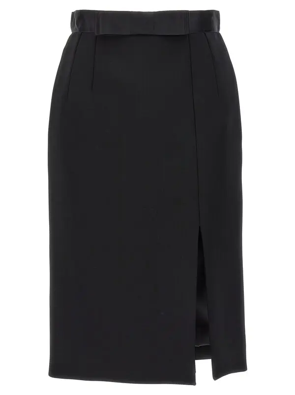 Dolce & Gabbana Wool Pencil Skirt - Black