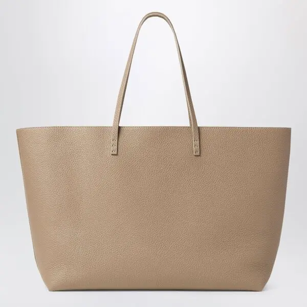 Fendi Rope Cuoio Romano Leather Medium Roll Shopper - Cream