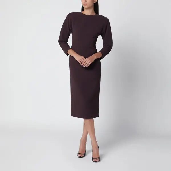 Andamane Crêpe Midi Dress - Red