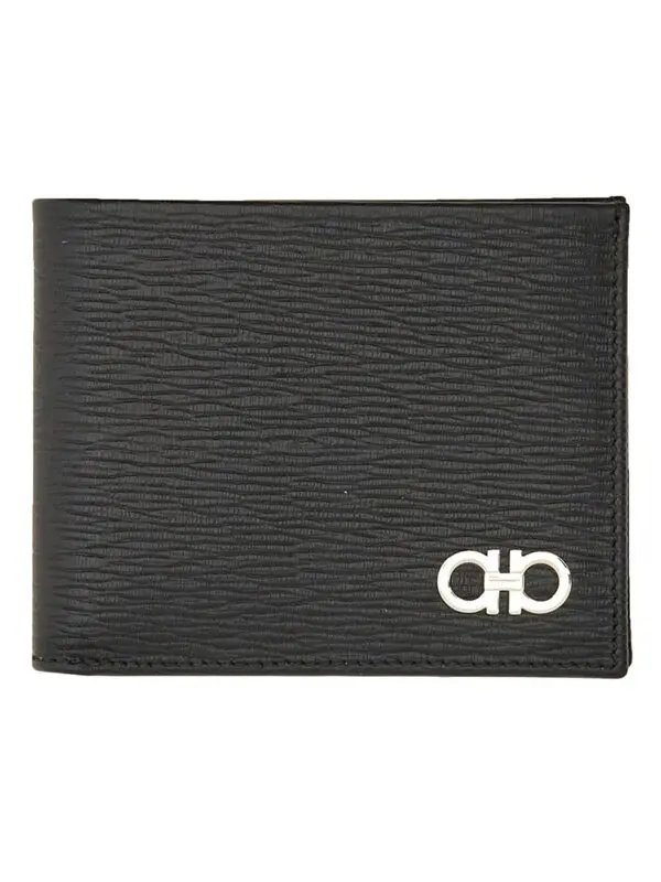 FERRAGAMO Hooks Wallet - Black