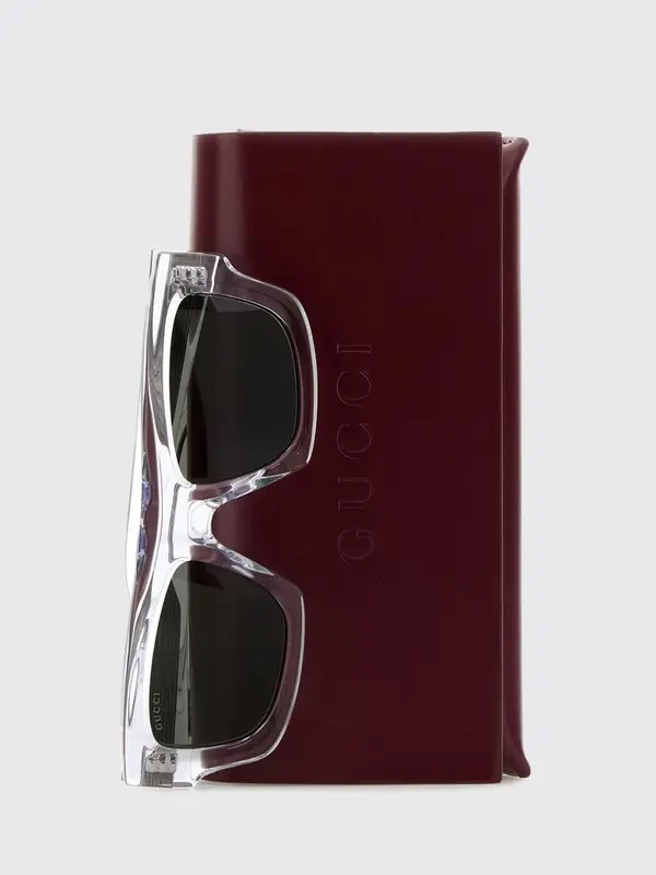 Gucci Aviator Sunglasses In Acetate With Rectangular Frame And Logo