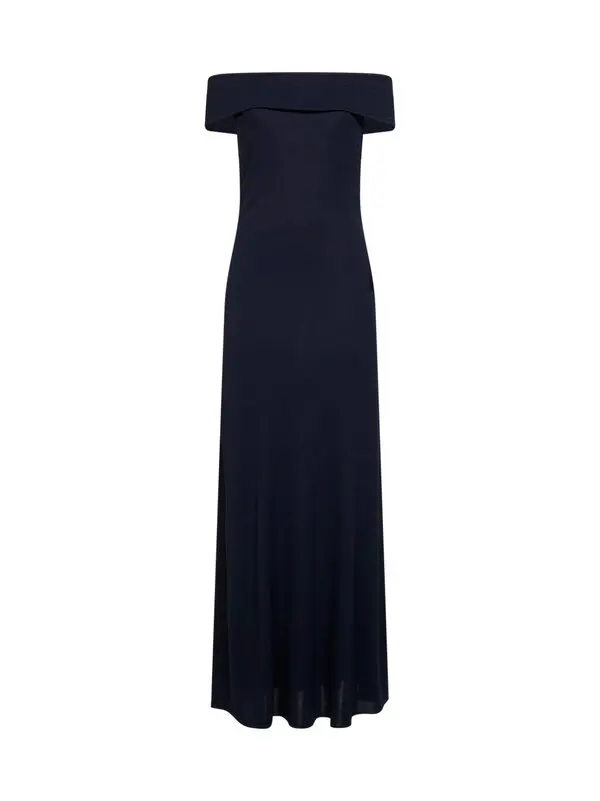 Alaïa Fluid Jersey Off-the-shoulder Dress - Multicolor