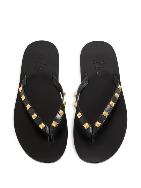 Valentino Garavani Rockstud Leather Thong Sandals