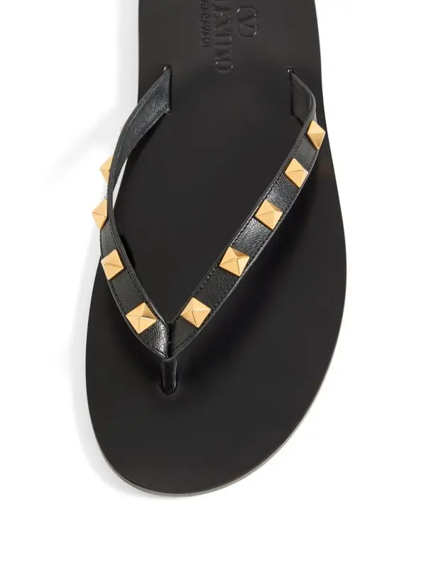 Valentino Garavani Rockstud Leather Thong Sandals