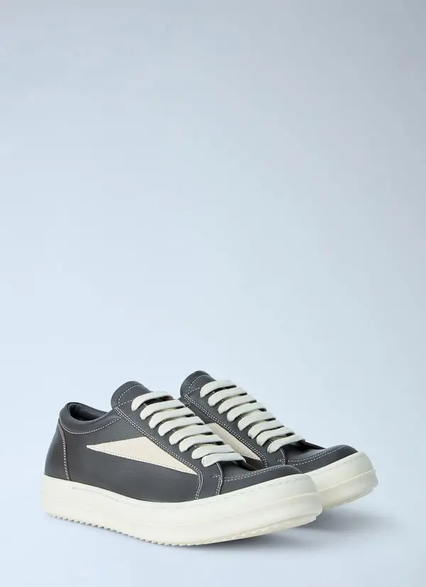 Rick Owens Leather Sneakers - Gray
