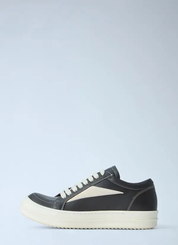 Rick Owens Leather Low-top Sneakers - Gray