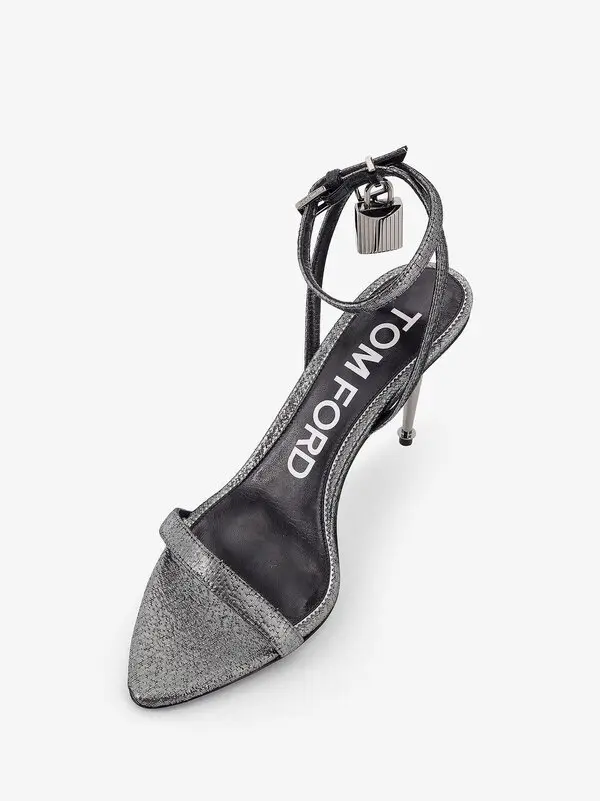 TOM FORD Laminated Heeled Sandals With Laminated Effect