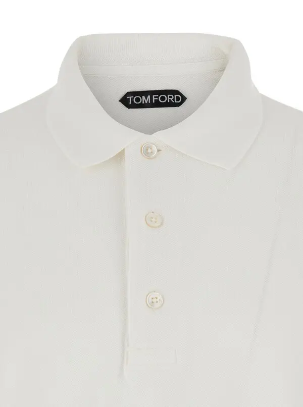 TOM FORD Polo Shirt With Classic Collar And Front Closure In Cotton Blend