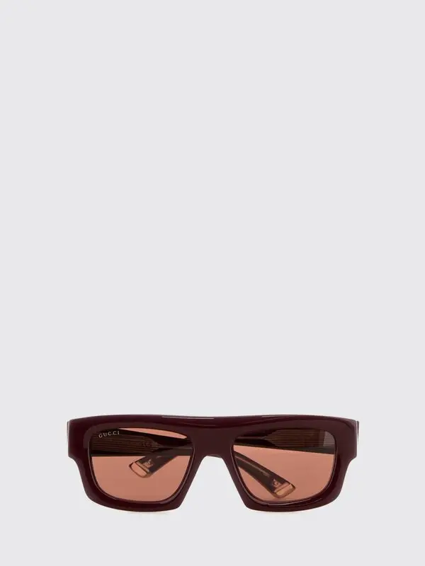 Gucci Aviator Sunglasses In Acetate With Rectangular Frame And Logo