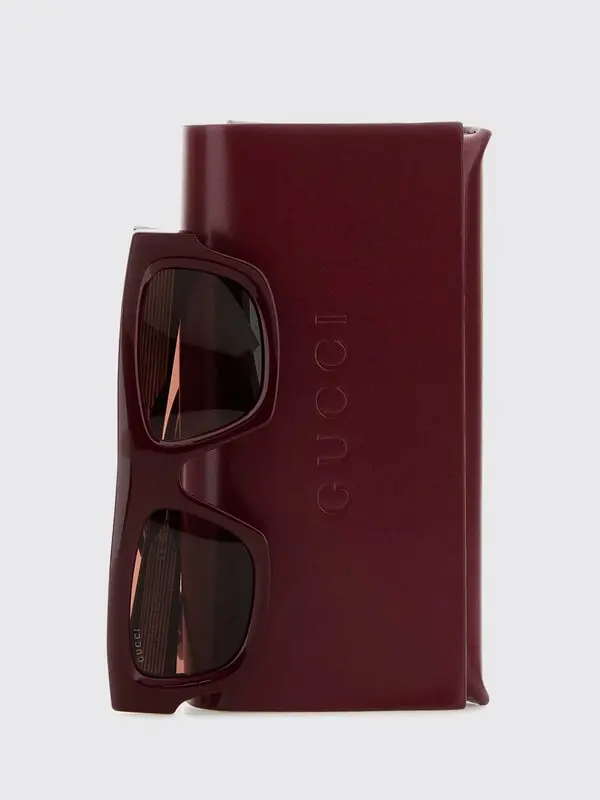Gucci Aviator Sunglasses In Acetate With Rectangular Frame And Logo