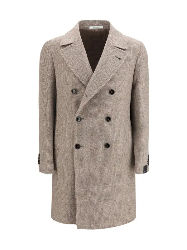 Tagliatore Chevron Coat - Cream