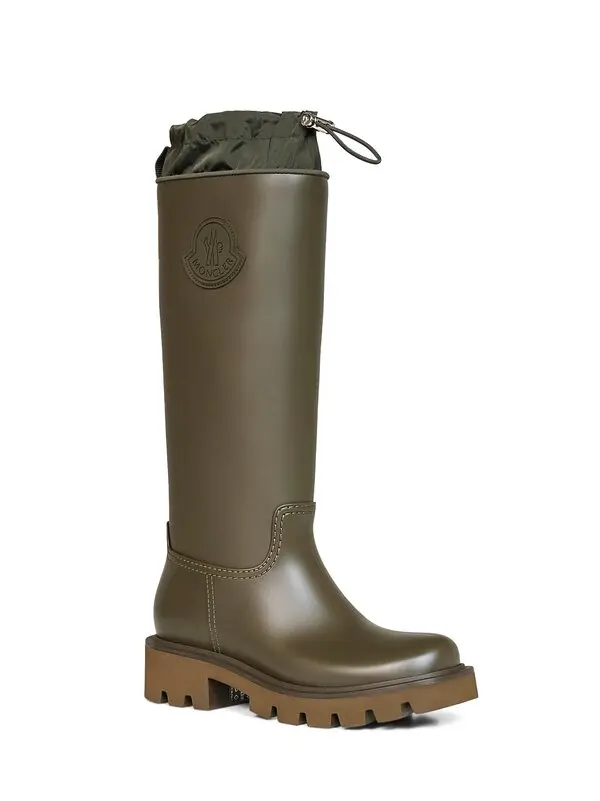 Moncler Olive Green Kickstream High Rain Boots