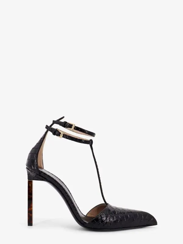 TOM FORD Python-effect Leather Pumps - Black