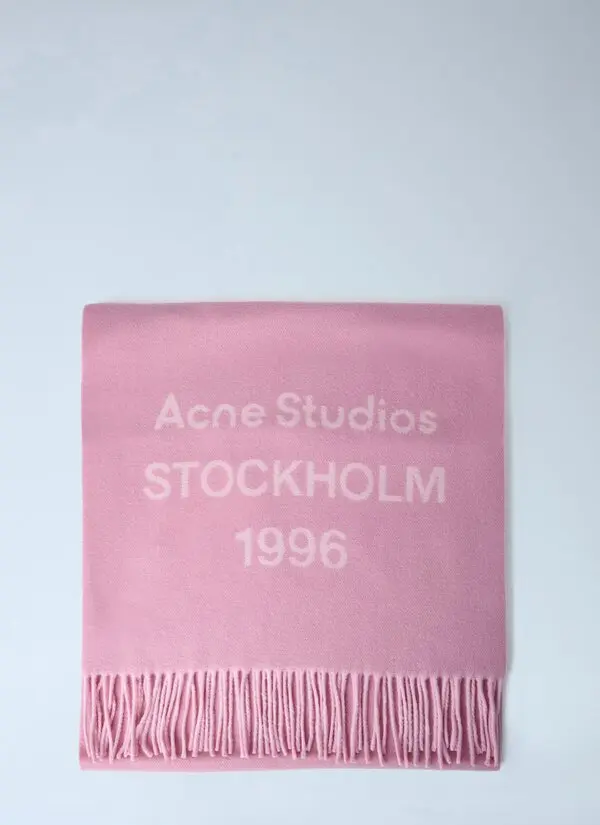 Acne Studios Wool Fringe Scarf - Pink