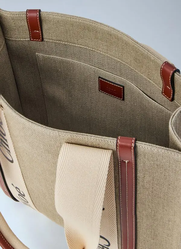 Chloé Medium Woody Tote Bag - Cream