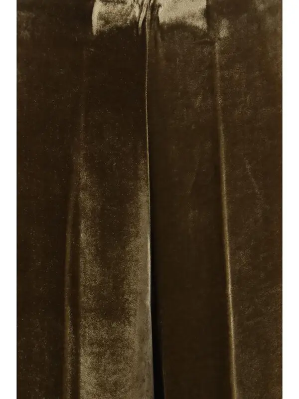 P.a.r.o.s.h Velvet Palazzo Pants - Brown