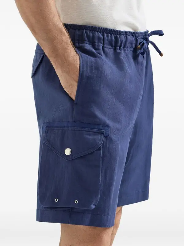 Brunello Cucinelli Linen Cargo Shorts - Multicolor