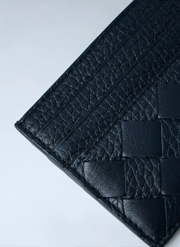 Bottega Veneta Intrecciato Leather Card Holder - Black