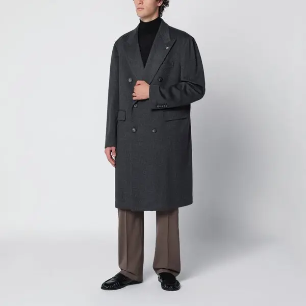 Tagliatore Virgin Wool Double-breasted Overcoat - Gray