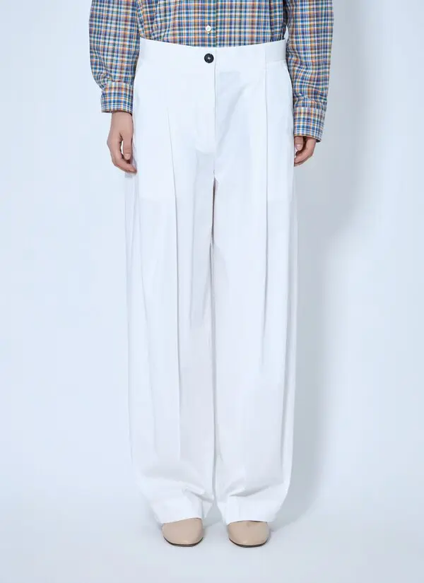 TOTEME Single Pleat Cotton Trousers