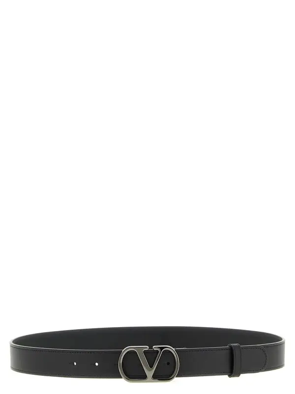 Valentino Garavani Vlogo Signature Belt - Black