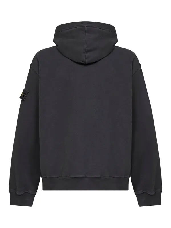 Stone Island Black Organic Cotton Hoodie - Multicolor