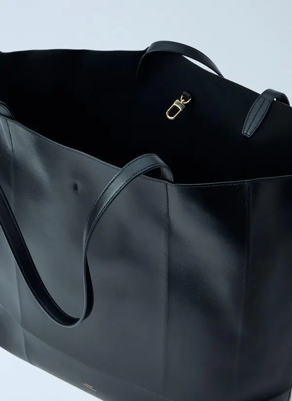 TOTEME Roam Leather Tote Bag - Black