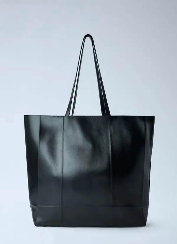 TOTEME Leather Tote Bag - Black