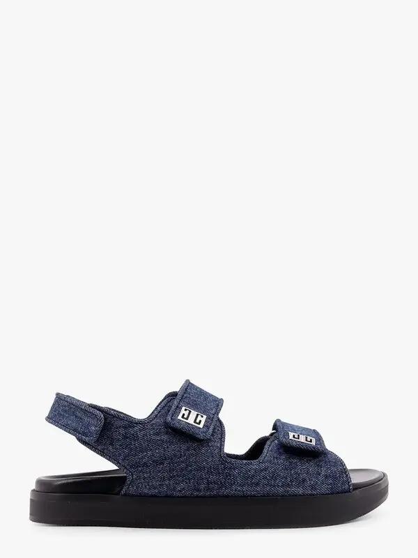 Givenchy Strap Flat Denim Sandals - Multicolor