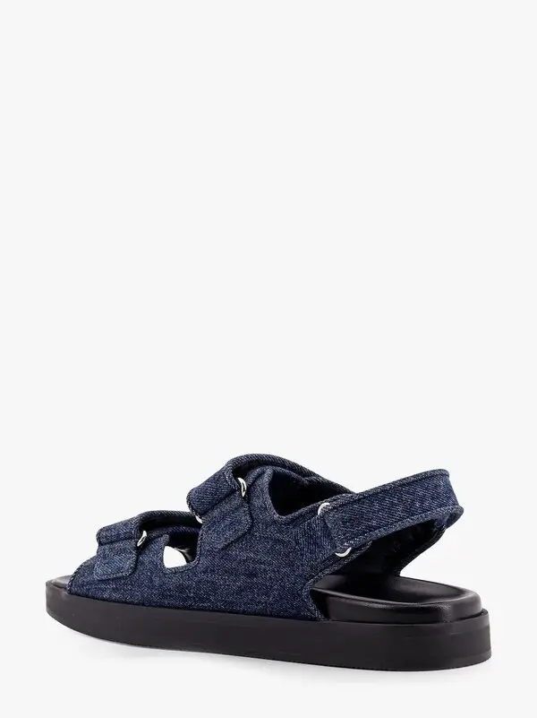 Givenchy Strap Flat Denim Sandals - Multicolor